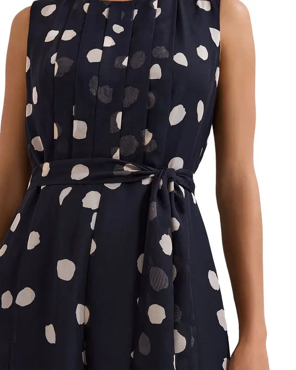 PHASE EIGHT Maxine Spot Jumpsuit - Navy/ivory