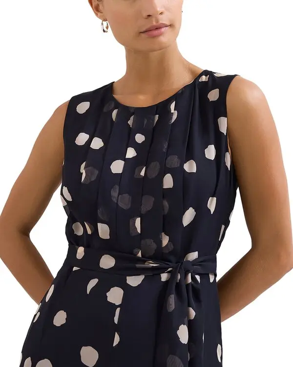 PHASE EIGHT Maxine Spot Jumpsuit - Navy/ivory