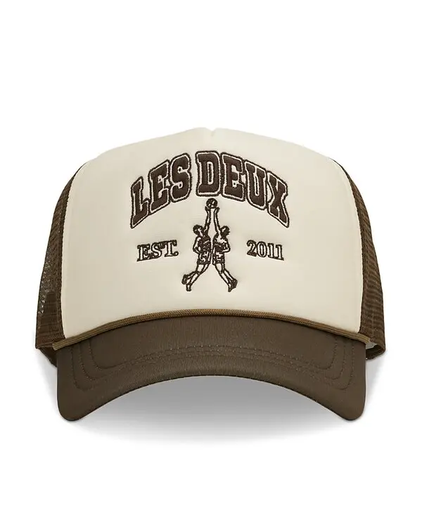 LES DEUX Logo Basketball Trucker Hat - Ivory