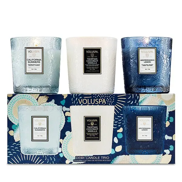 Voluspa Coastal Getaway Demi Candle Trio 5 Oz - No Color