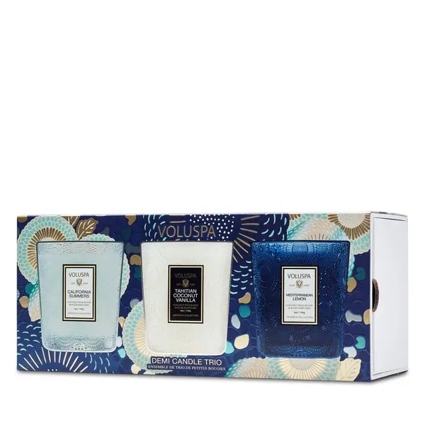 Voluspa Coastal Getaway Demi Candle Trio 5 Oz