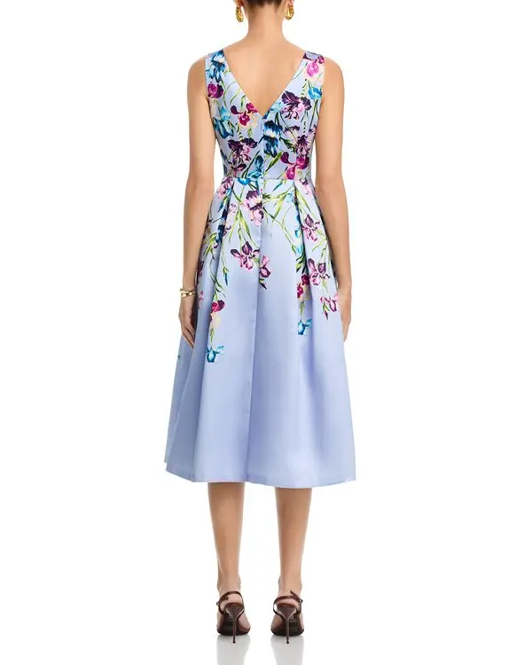 Eliza J Sleeveless Boat Neck Midi Dress