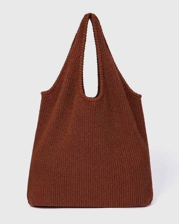 CASASOLA Costanza Knit Bag - Brown