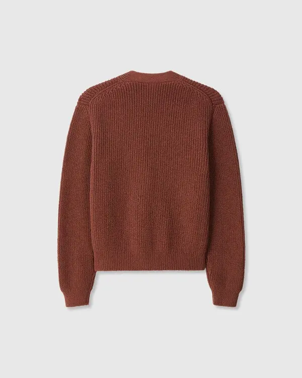 CASASOLA Aurora Cotton Cardigan - Brown