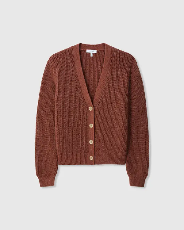 CASASOLA Aurora Cotton Cardigan - Brown