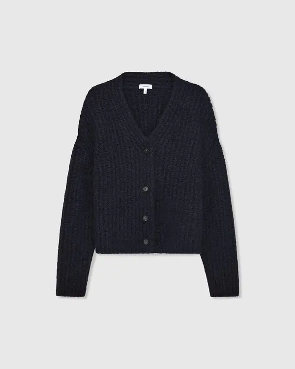 CASASOLA Bouclé Cardigan - Navy