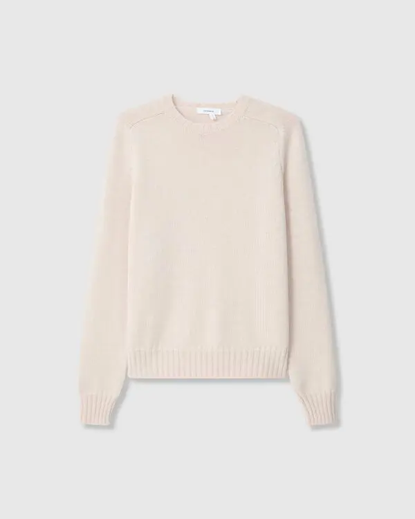 CASASOLA Crewneck Merino Wool Sweater - Sand
