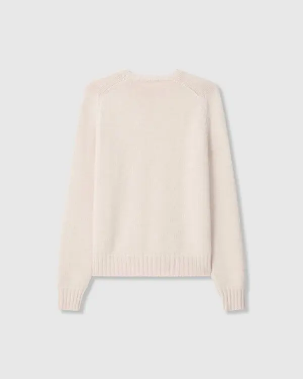 CASASOLA Crewneck Merino Wool Sweater - Sand