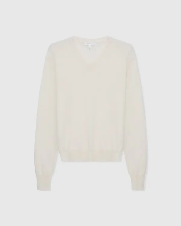 CASASOLA Giada V-neck Sweater - Tapioca