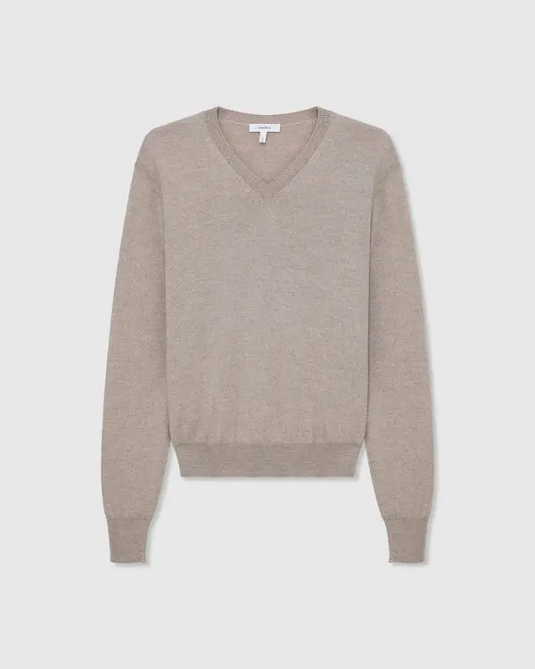 CASASOLA Giada V-neck Pullover - Stone