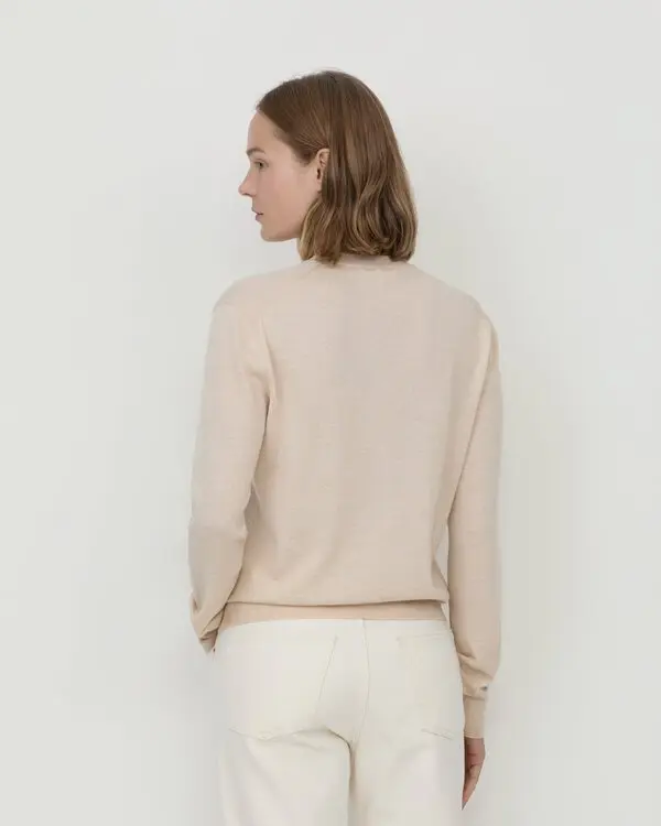 CASASOLA Giada V-neck Sweater - Sand