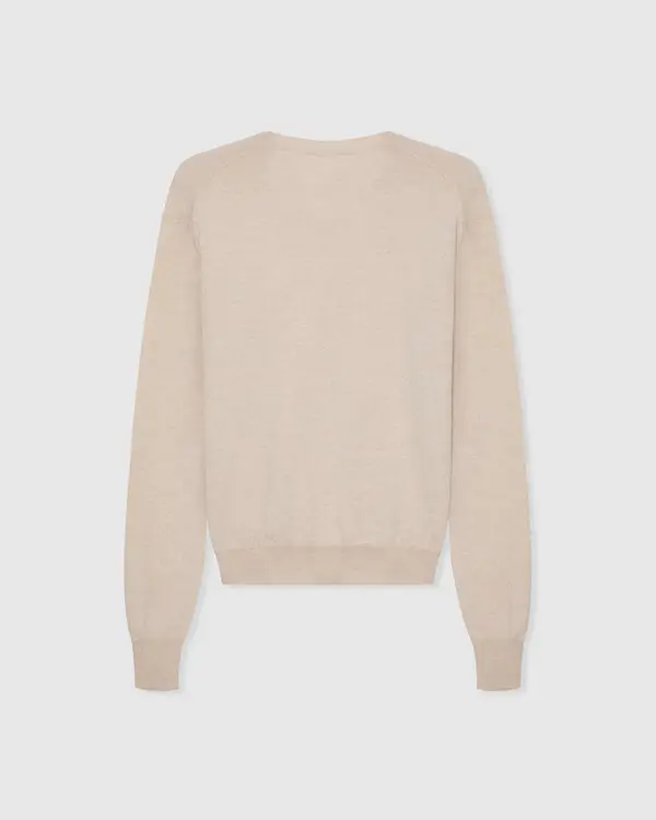 CASASOLA Giada V-neck Sweater - Sand