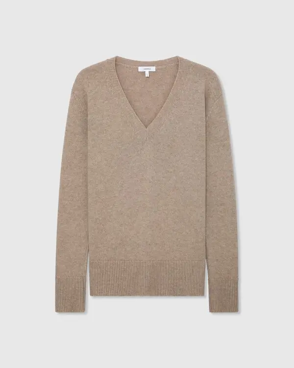 CASASOLA Celestina V-neck Pullover - Stone