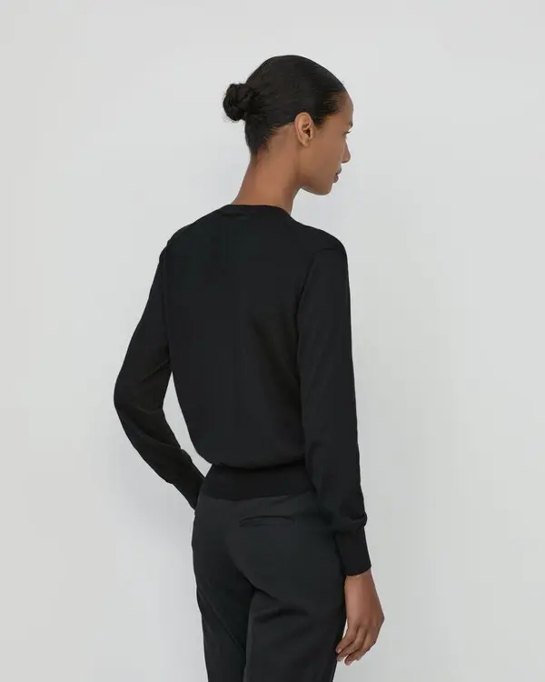 CASASOLA Cosima V-neck Sweater - Black