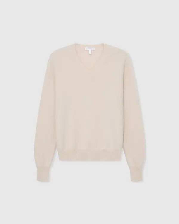 CASASOLA Tonina V-neck Sweater - Sand