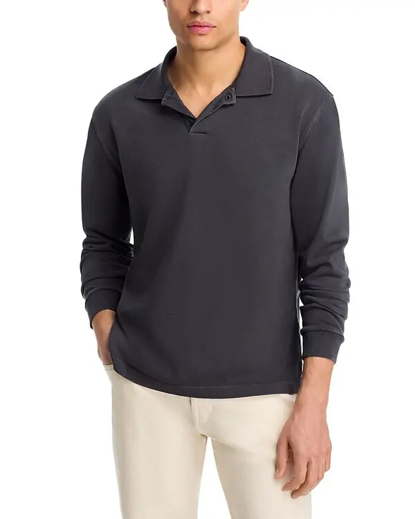 Madewell Long Sleeve Cotton Polo Shirt - Coal