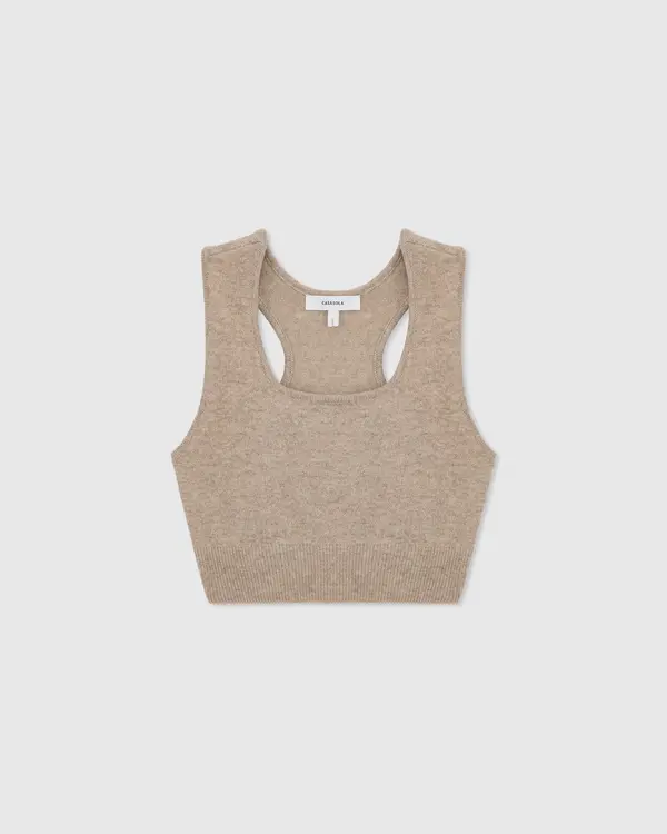 CASASOLA Ada Crop Tank - Sand