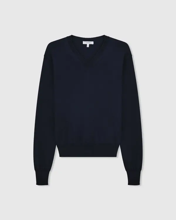 CASASOLA Giada V-neck Sweater - Navy