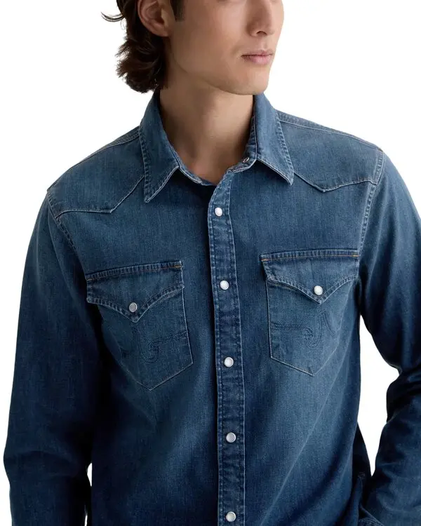 Ag Classic Fit Western Shirt - Dawn Sky