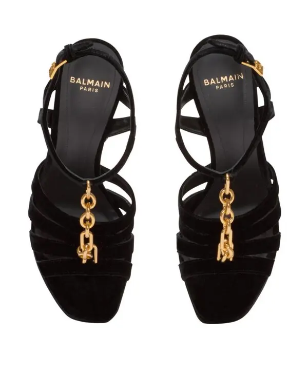 Balmain Platform Sandals - Black