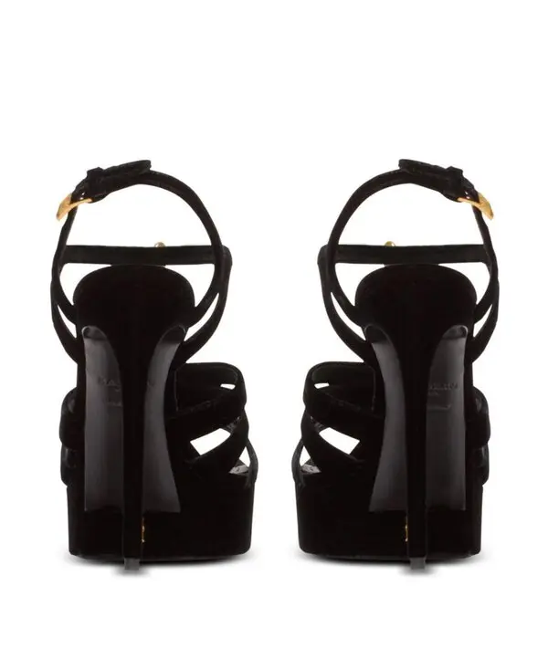 Balmain Platform Sandals - Black