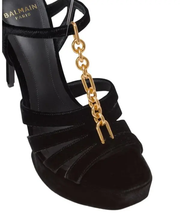 Balmain Platform Sandals - Black