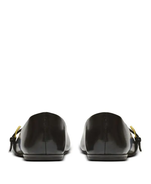 Balmain Shiny Sync Ballet Flats - Black