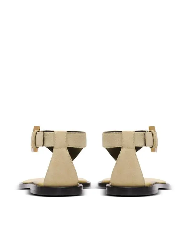 Balmain Anthem Flat Thong Sandals - Beige