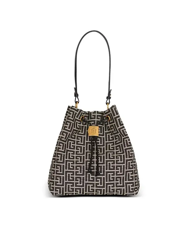 Balmain Pulse Monogram Jacquard Backpack - Black