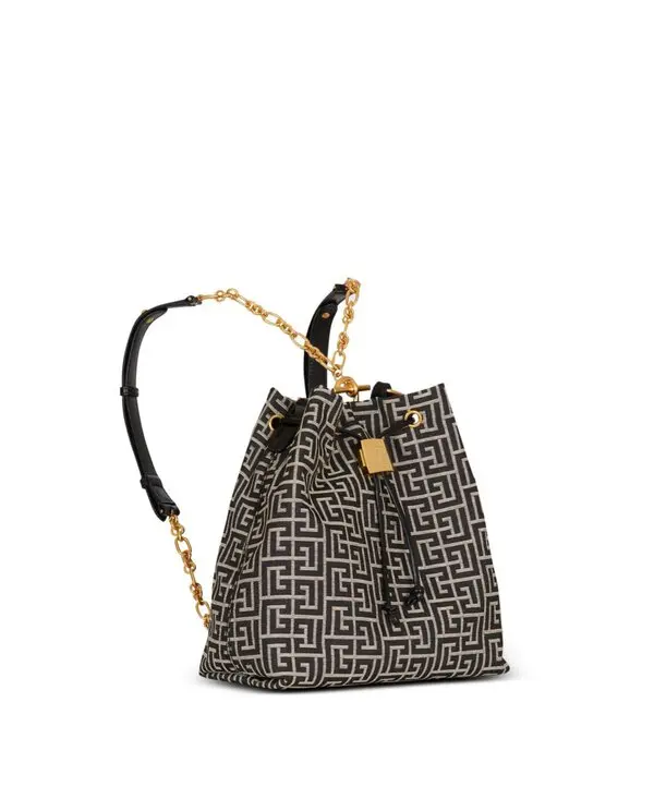 Balmain Pulse Monogram Jacquard Backpack