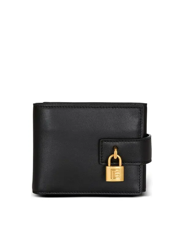 Balmain Pulse Trifold Lambskin Wallet - Black