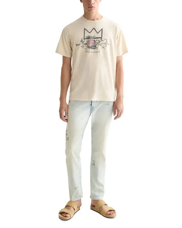 Scotch & Soda Basquiat Artwork Relaxed Fit Tee - Eggnog
