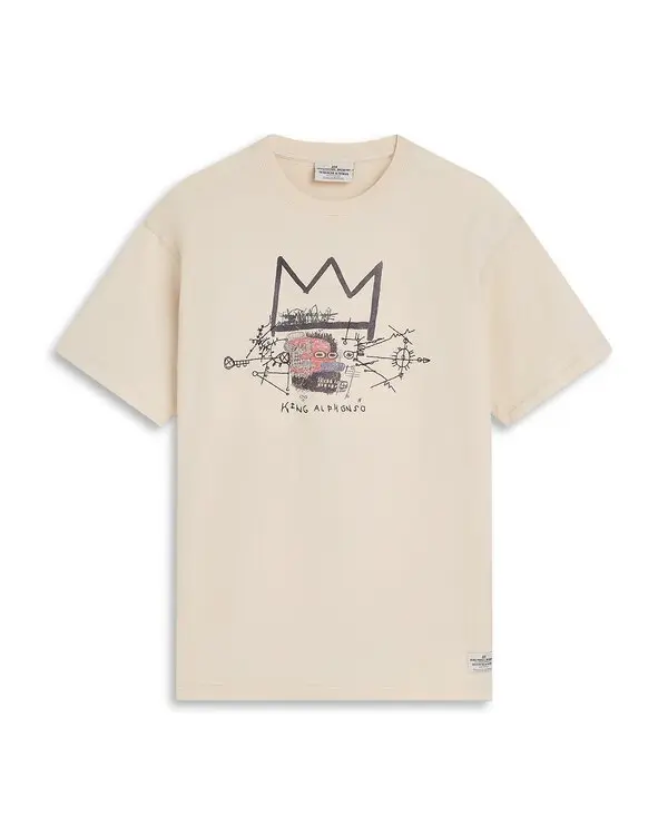 Scotch & Soda Basquiat Artwork Relaxed Fit Tee - Eggnog