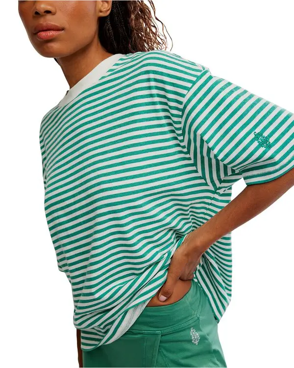Free People Stripe Tackle Tee