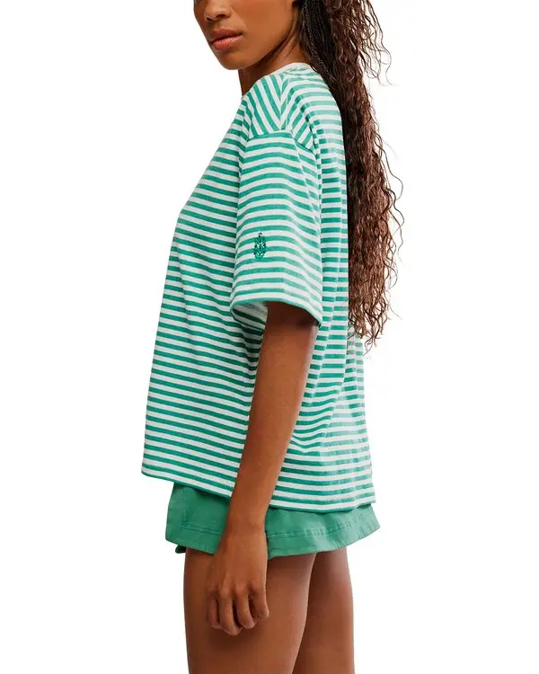 Free People Stripe Tackle Tee
