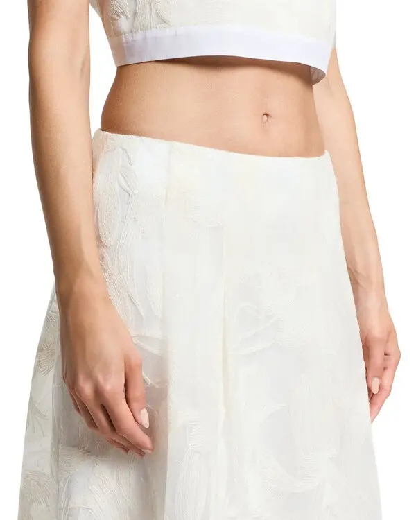 Peserico Embroidered Midi Skirt