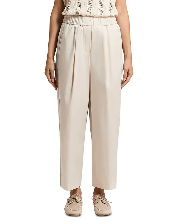 Peserico Pull On Elasticized Waist Pants - Beige Birch