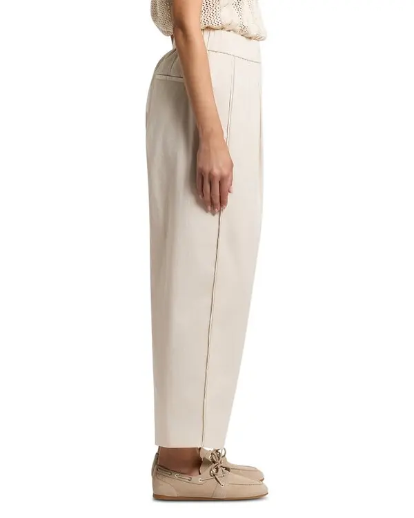 Peserico Pull On Elasticized Waist Pants - Beige Birch