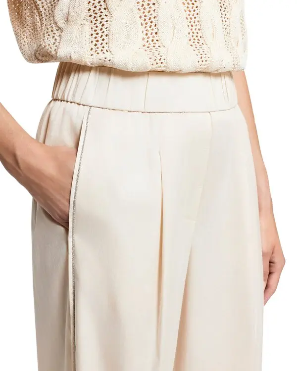 Peserico Pull On Elasticized Waist Pants - Beige Birch