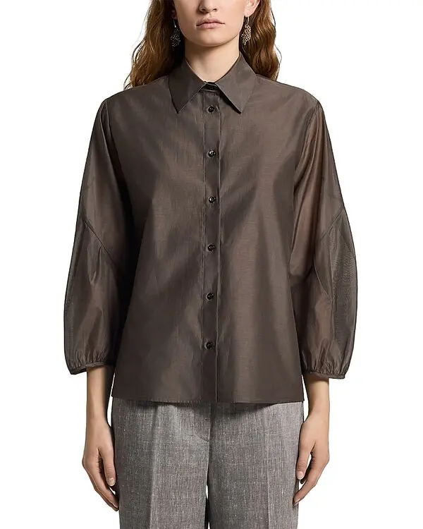 Peserico Puffed Sleeve Blouse