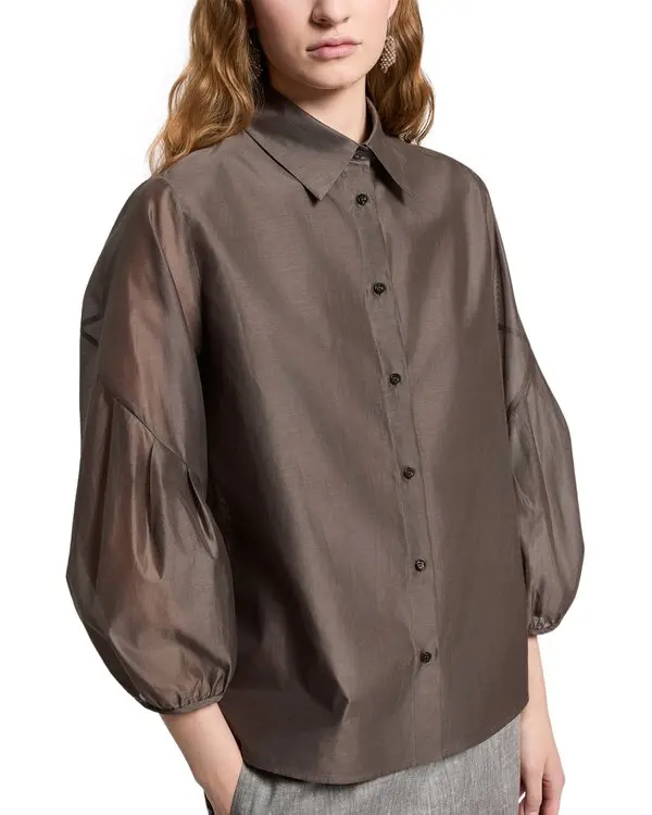 Peserico Puffed Sleeve Blouse