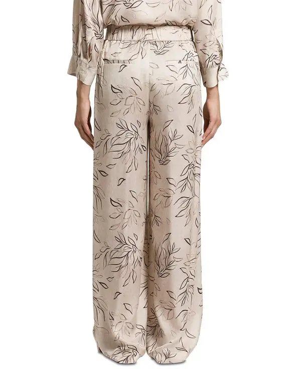 Peserico Elasticized Waist Palazzo Pants - Beige Birch