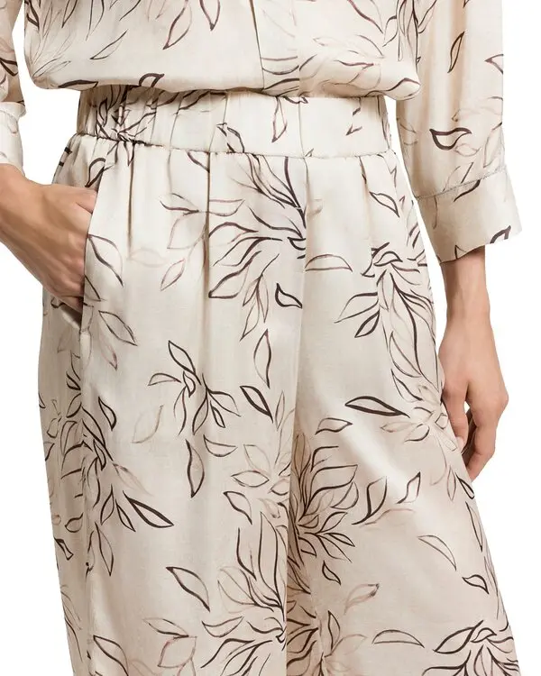 Peserico Elasticized Waist Palazzo Pants - Beige Birch