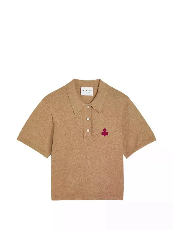 MARANT ETOILE Althea Logo Polo Shirt - Neutrals