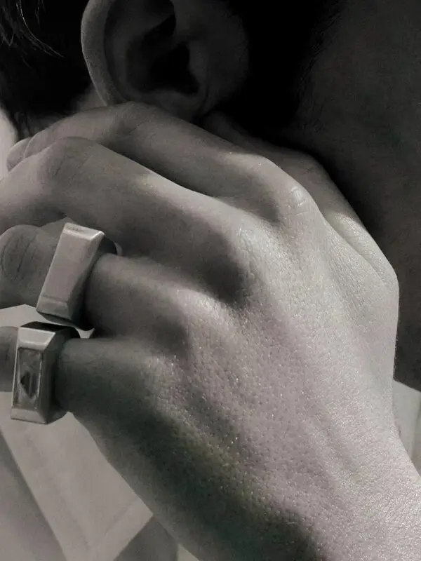 Rick Owens Crystal Pyramid Ring