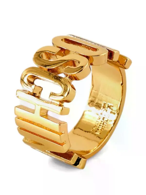 Moschino Tone Logo Motif Ring
