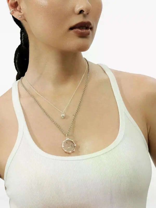 POISONED HEARTS Tone Chain-link Necklace With Heart Detail
