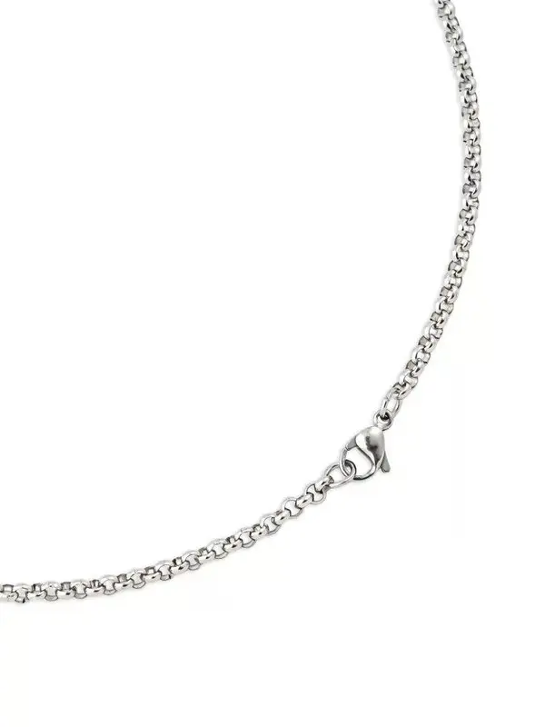 POISONED HEARTS Tone Chain-link Necklace With Heart Detail