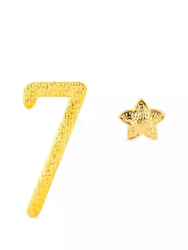 NATIA X LAKO Mismatched Drop Earrings - Gold