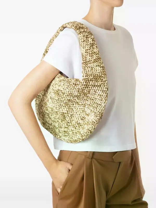 0711 TBILISI Ibiza Woven Shoulder Bag - Neutrals